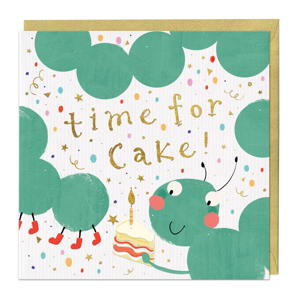 Caterpillar Time For Cake Art Card - Whistlefish | Whistlefish Trade