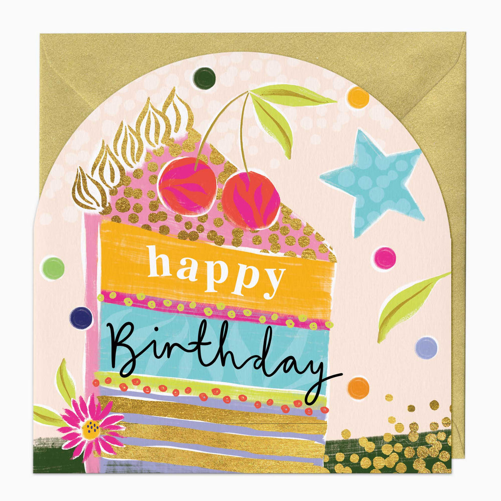 Neon Birthday Cake Arch Card - Whistlefish | Whistlefish Trade