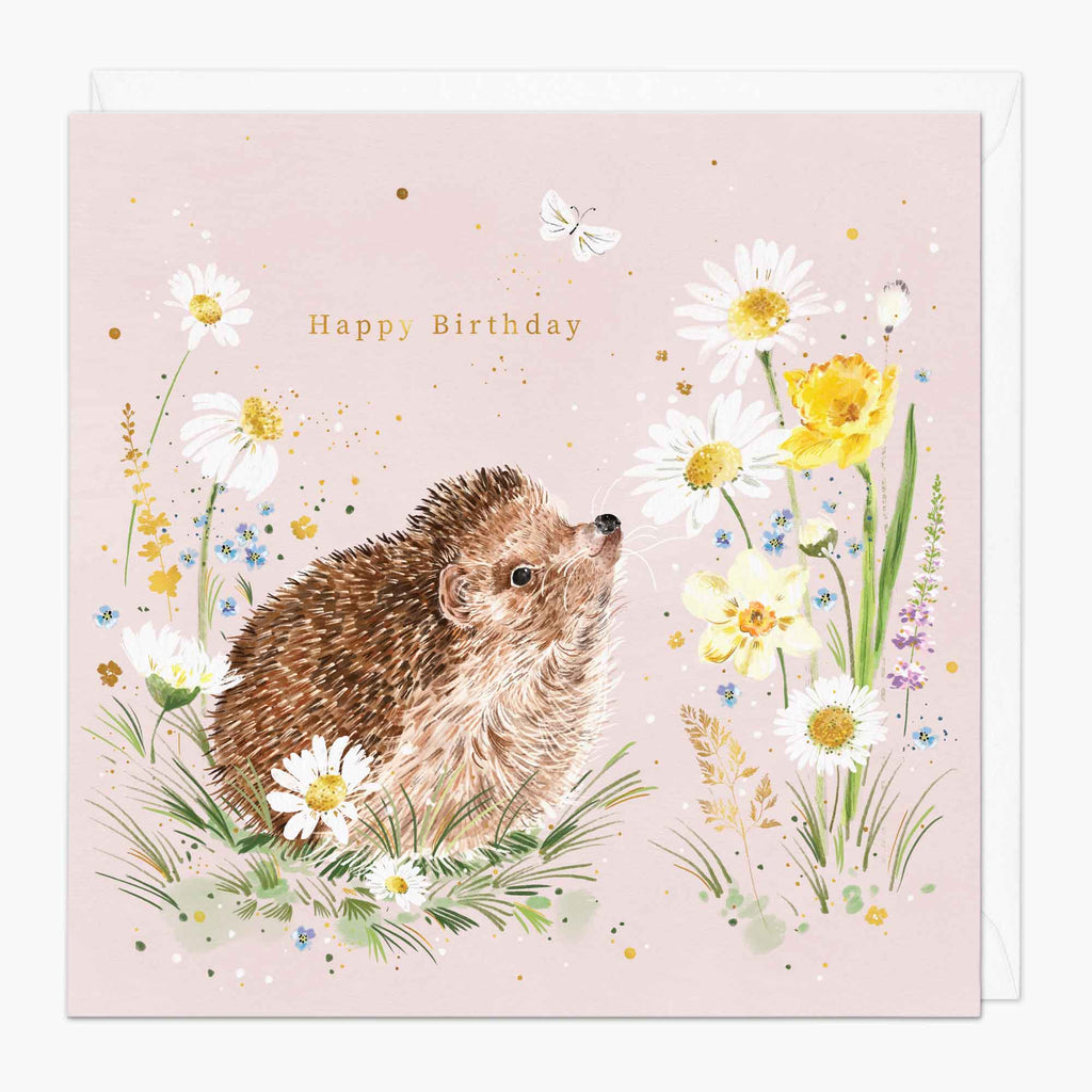 Floral Hedgehog Birthday Card - Whistlefish | Whistlefish Trade