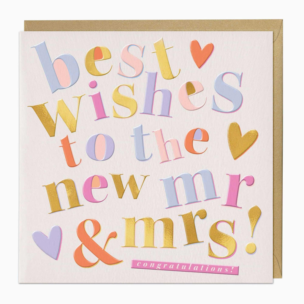 Best Wishes Mr & Mrs Card - Whistlefish | Whistlefish Trade