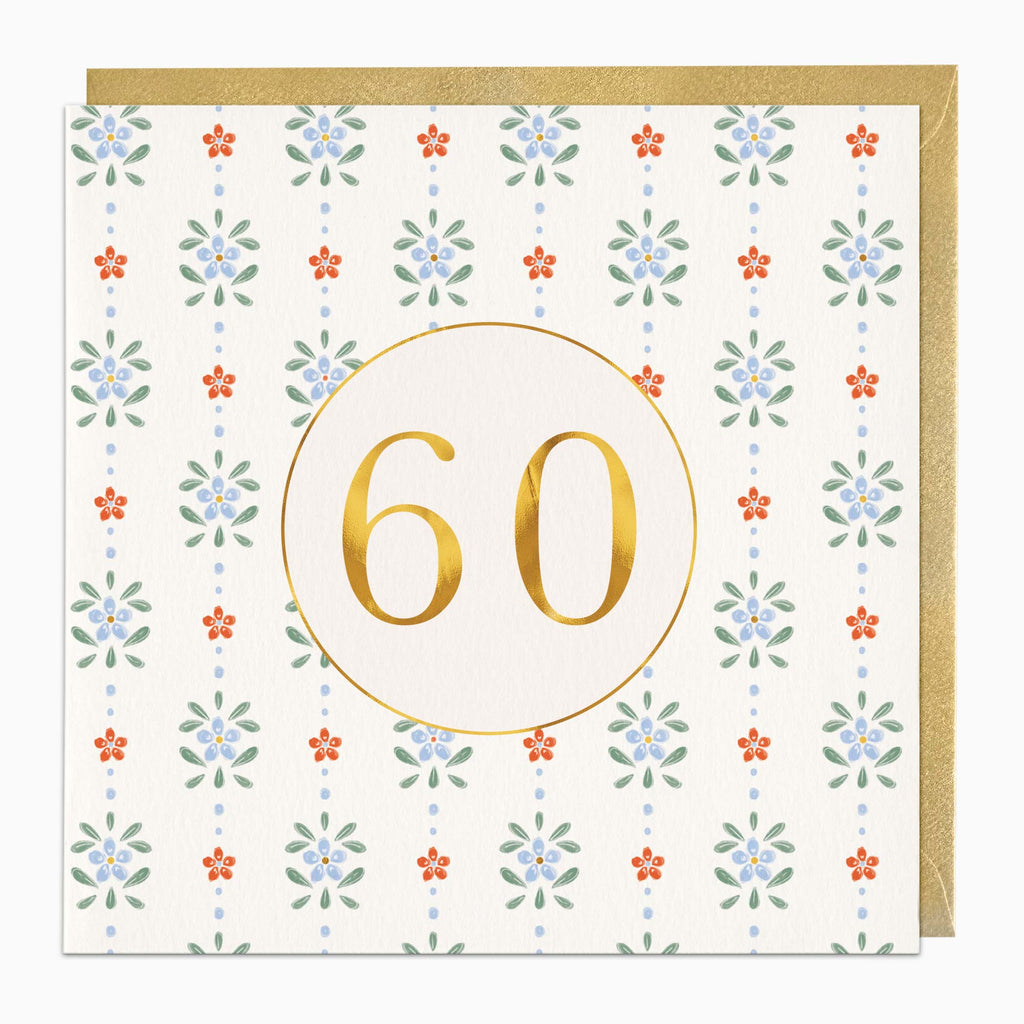 Floral 60 Birthday Card - Whistlefish | Whistlefish Trade